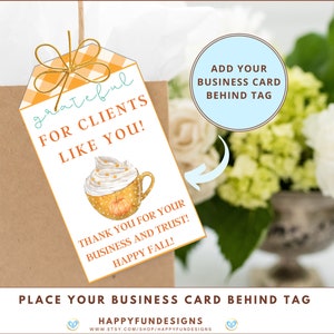 Fall Realtor Referral Gift Tags Printable, Realtor Closing Gift, Pop by ...