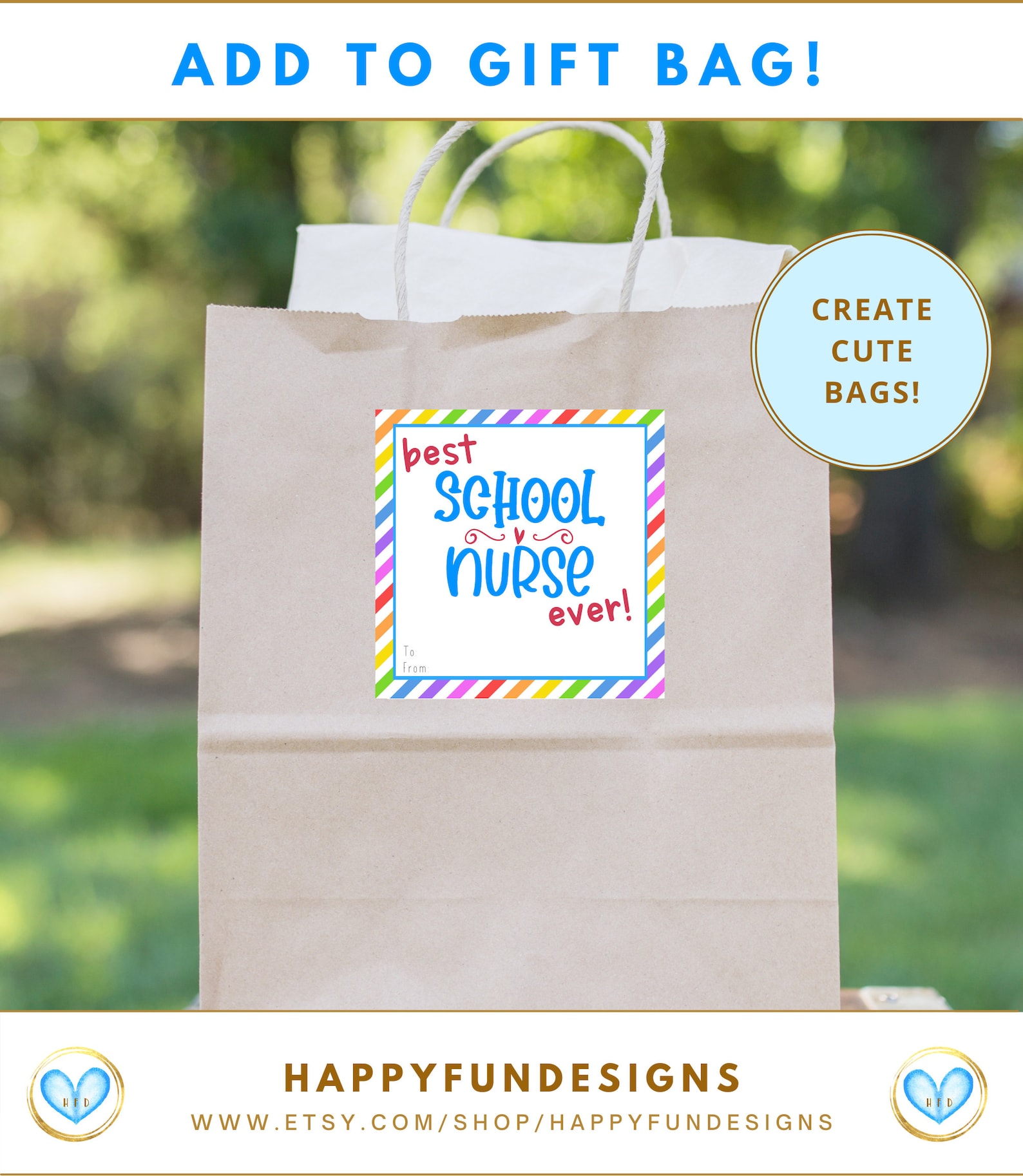 School Nurse Appreciation Gift Tags Printable Best School - Etsy