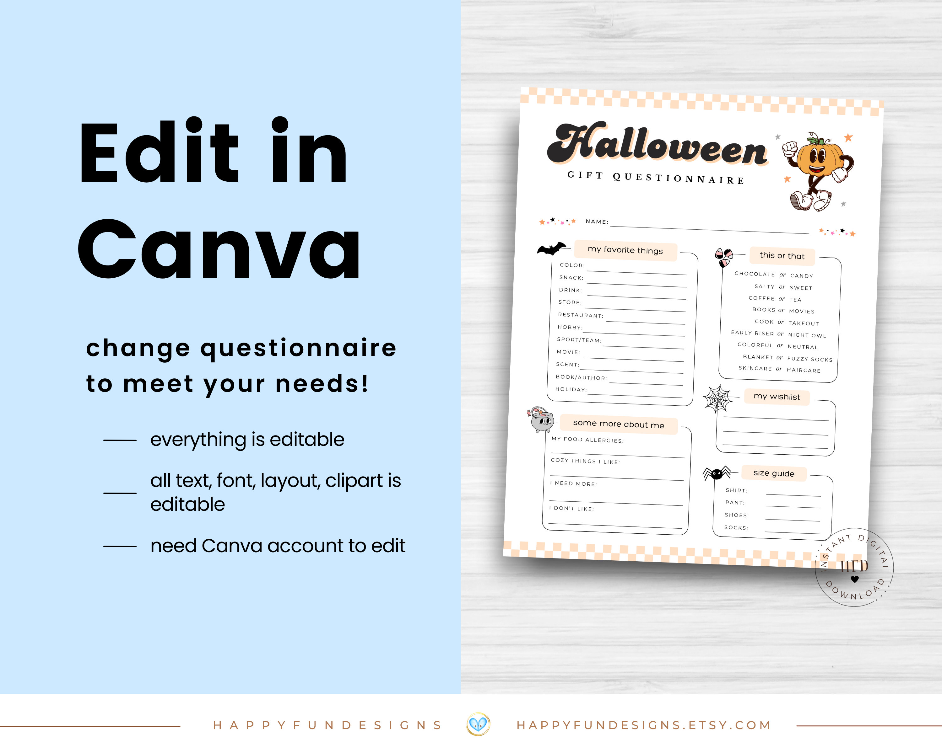 Editable Halloween Boo Buddy Questionnaire Printable, Youve Been Booed ...
