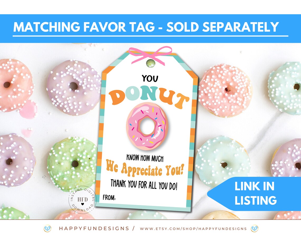 Donut You Know Sign Printable Donut Thank You Donut Sign - Etsy