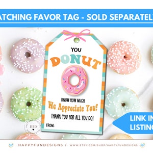 Donut You Know Sign Printable Donut Thank You, Donut Sign Digital ...