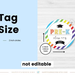 Prek Preschool Class Ring Candy Tag Printable, Prek Candy Ring Class ...
