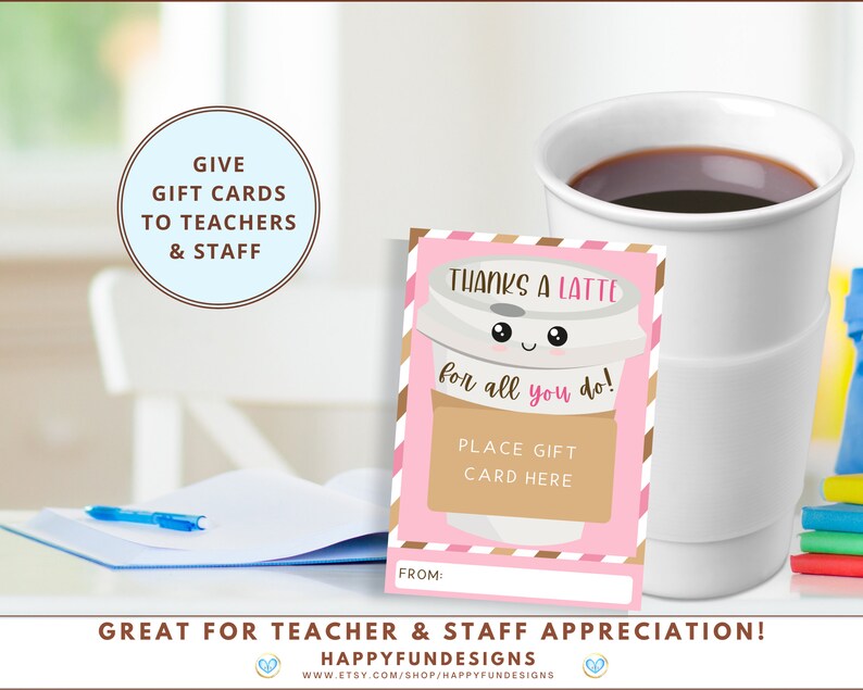 Teacher Gift First Day of School Coffee Gift Card Holder - Etsy