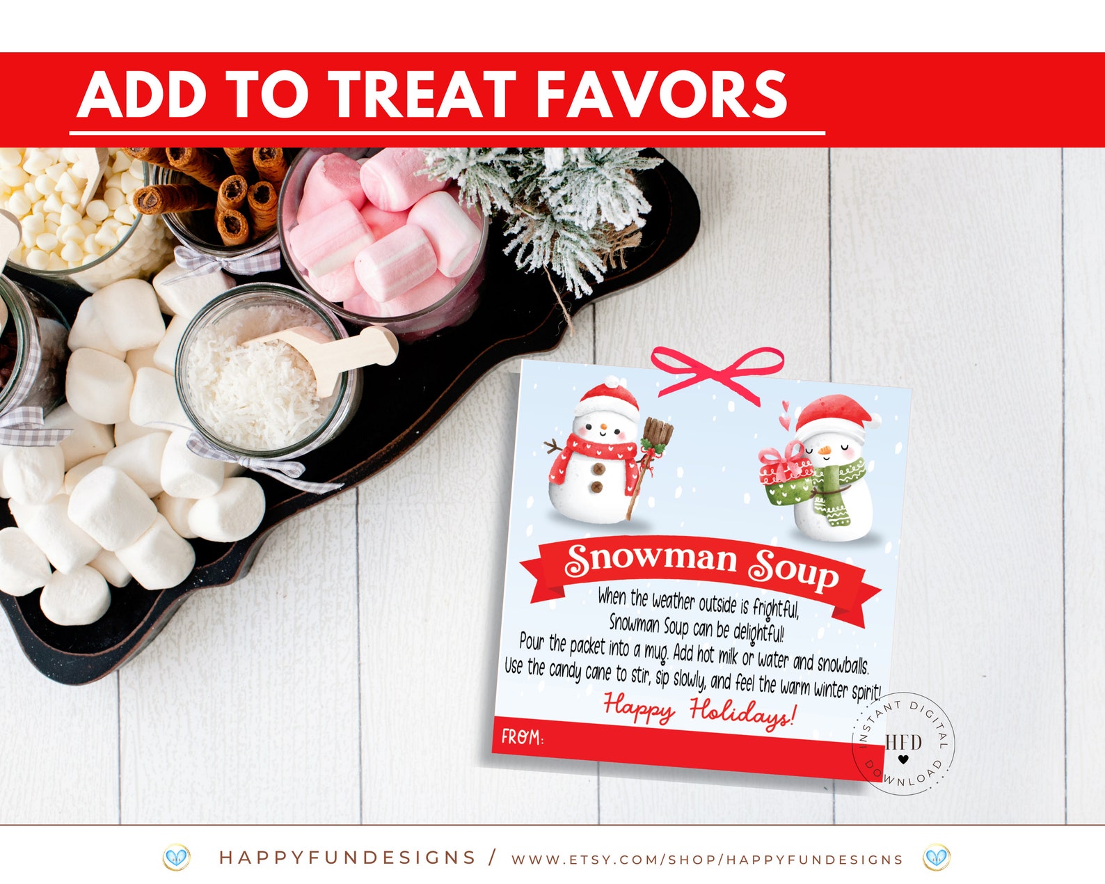 Snowman Soup Tag Printable Snowman Soup Topper Treat Bag - Etsy