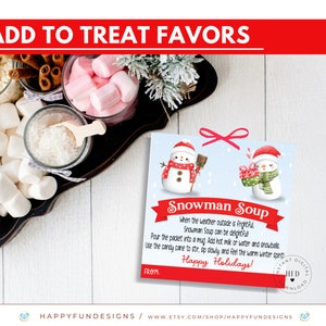 Snowman Soup Tag Printable, Snowman Soup Topper, Treat Bag Topper, PTA ...