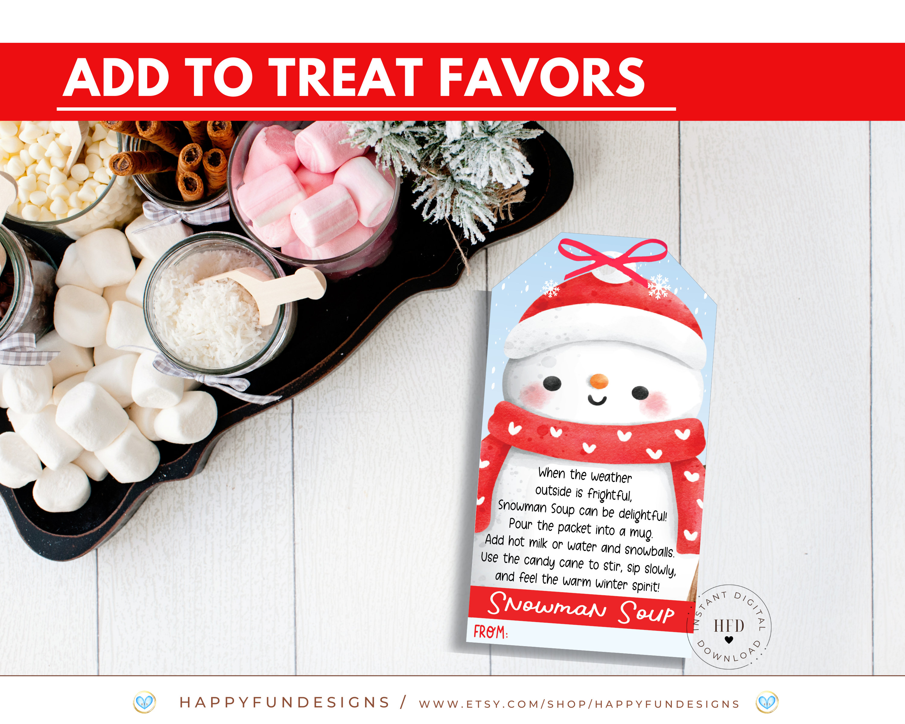 Snowman Soup Tag Printable Snowman Soup Treat Bag Topper PTA - Etsy