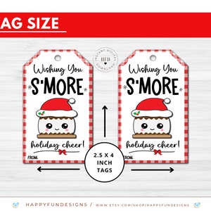 Christmas Smore Tag Printable, Wishing You Smore Holiday Cheer, Teacher ...