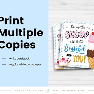 Editable Ice Cream Heres the Scoop Teacher Nurse Appreciation Week ...