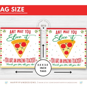 Mini Pizza Box Label Printable, Teacher Appreciation Pizza, Pizza Party ...
