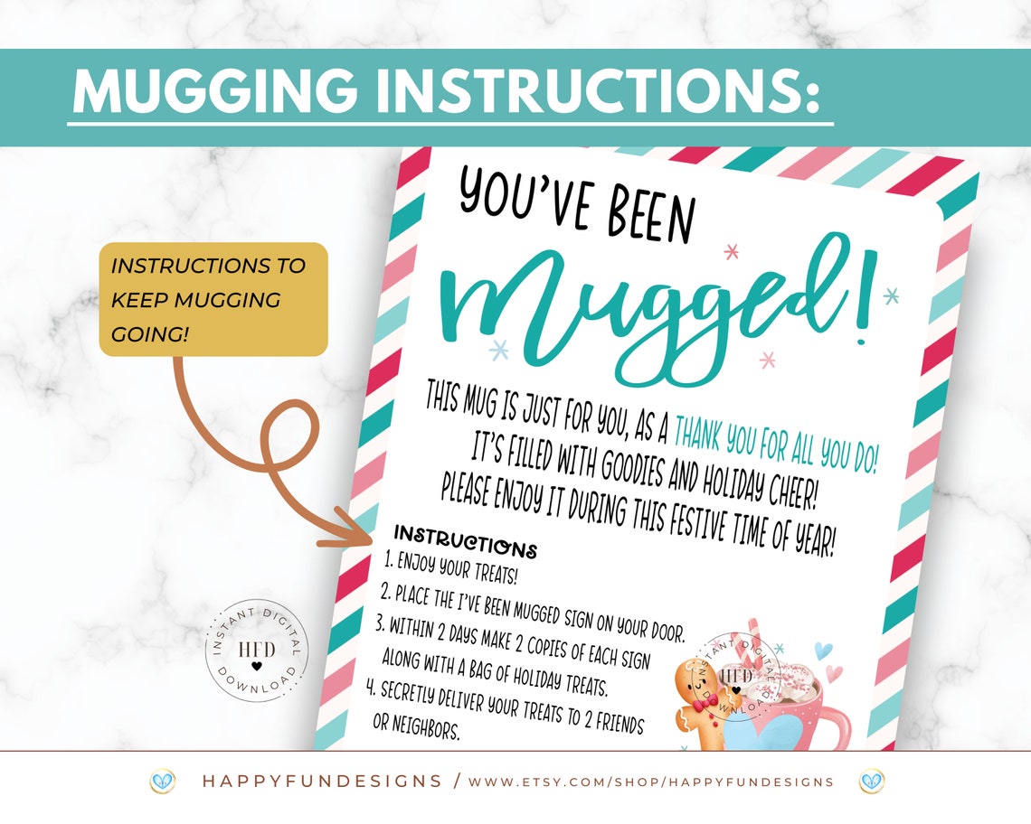 You've Been Mugged Printable PTA Thank You Teacher Staff - Etsy