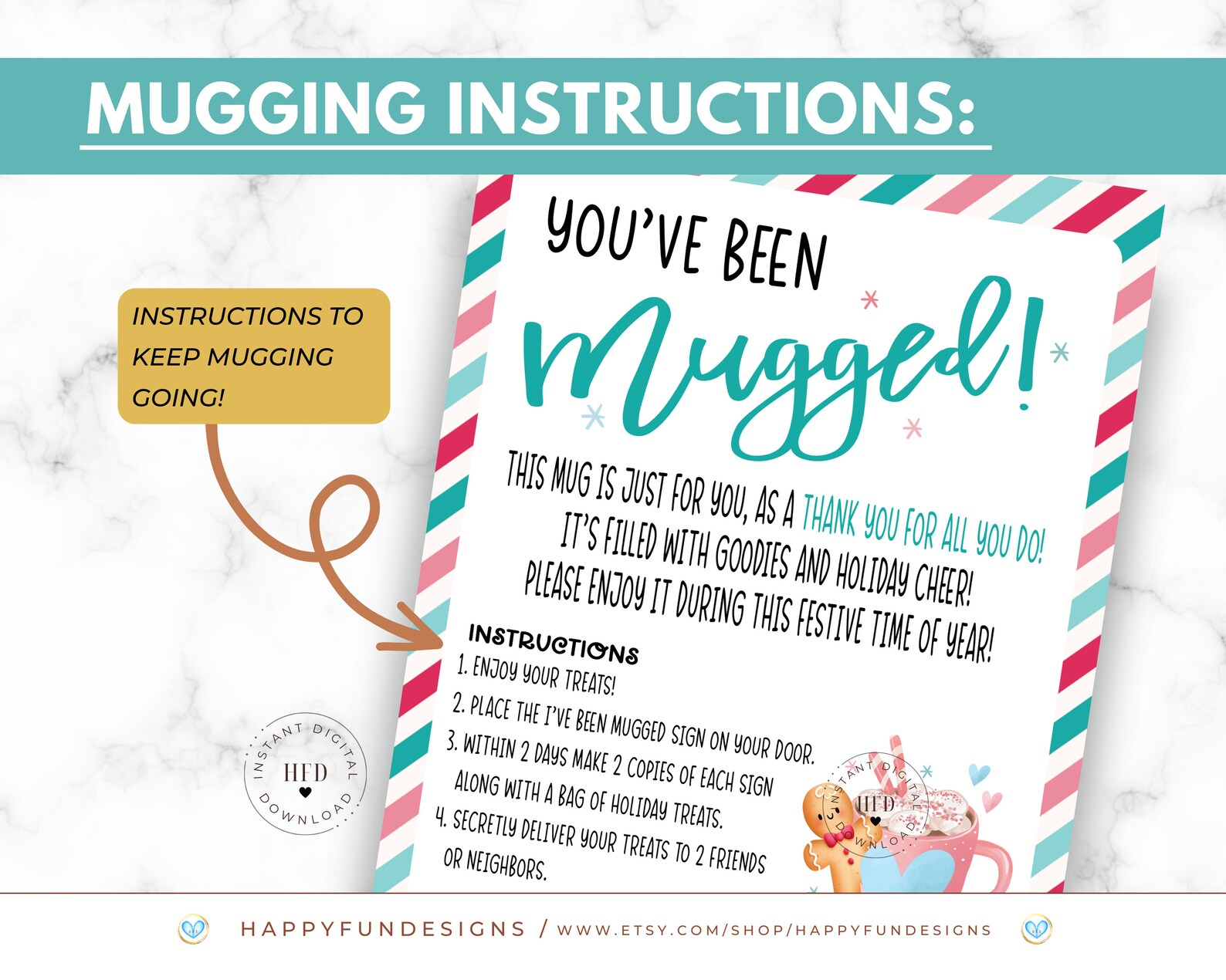 You've Been Mugged Printable PTA Thank You Teacher Staff - Etsy