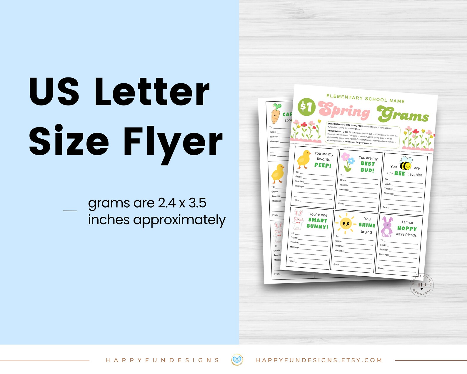 Spring Grams, PTA Easter School Fundraiser, School Candy Gram, School ...