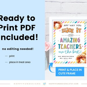 Editable Bagel Teacher Appreciation Printable, Any Way You Slice It ...