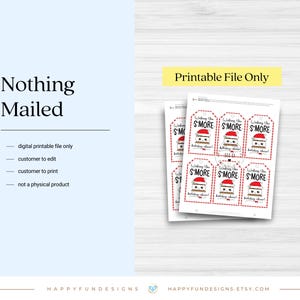 Christmas Smore Tag Printable, Wishing You Smore Holiday Cheer, Teacher ...