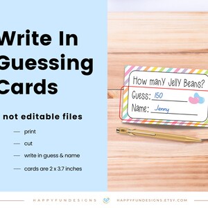 Guess How Many Jelly Beans Printable, Guessing Game Jar, Easter Church ...