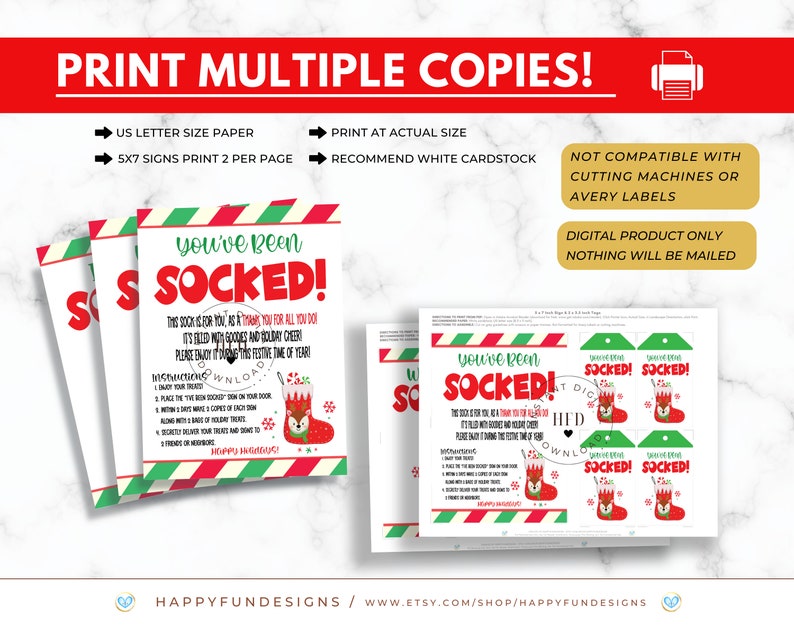 You've Been Socked Printable, PTA Thank You Teacher Staff Appreciation ...