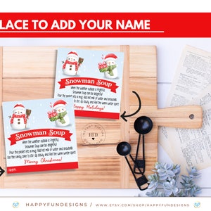 Snowman Soup Tag Printable, Snowman Soup Topper, Treat Bag Topper, PTA ...