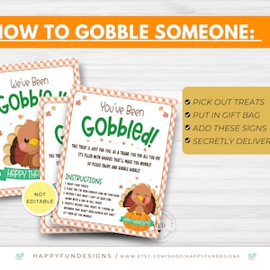 You've Been Gobbled Printable Thanksgiving Teacher Staff Appreciation ...