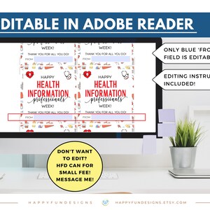 Health Information Professionals Week Tag Printable Health Information ...