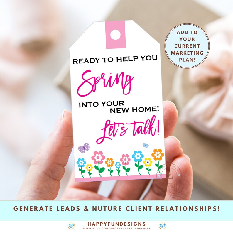 Spring Realtor Pop by Tags Printable Seed Packet Pop by Tag - Etsy