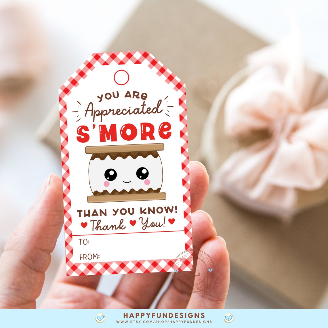 Smores Teacher Appreciation Tag Printable Smores Tags for - Etsy