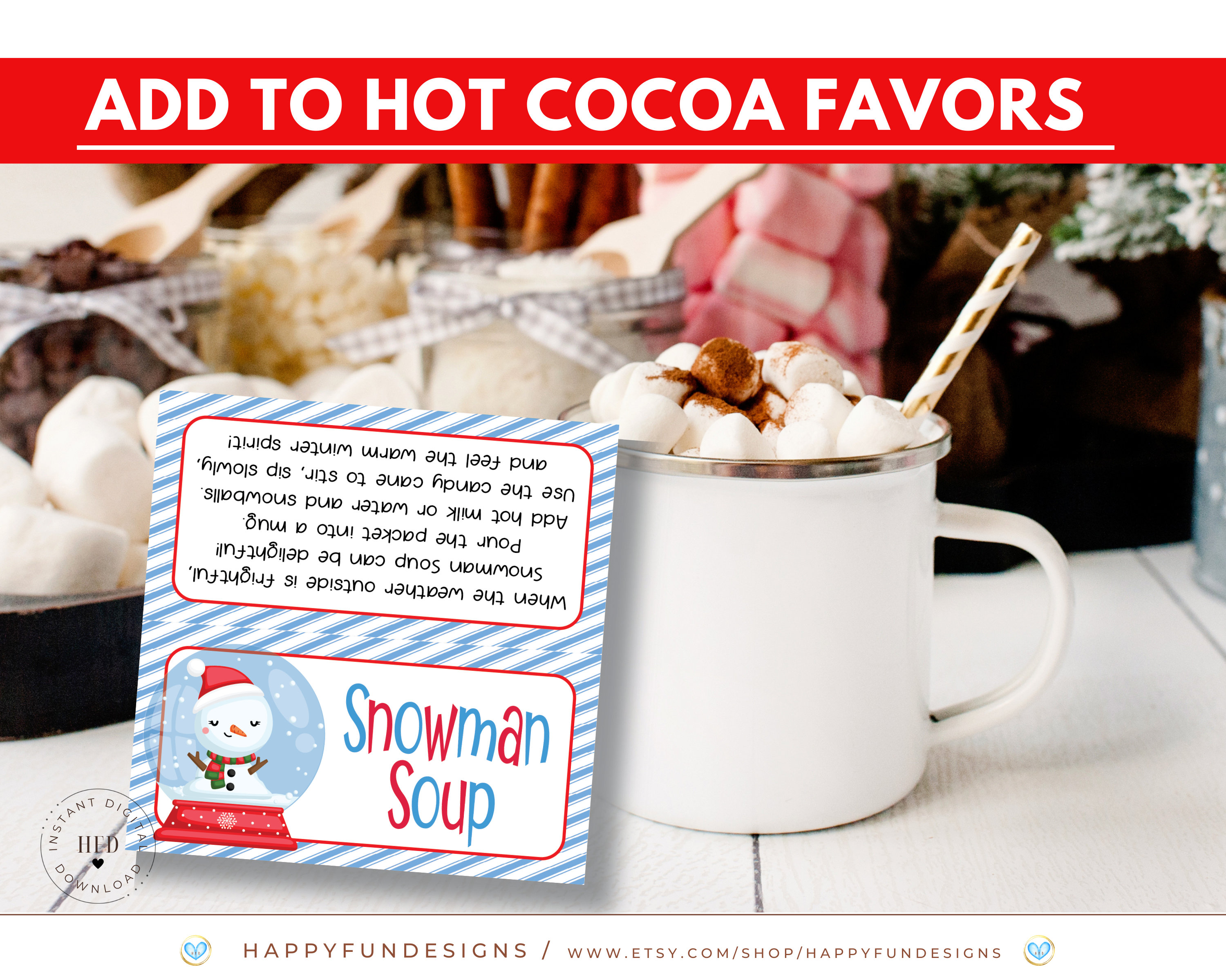 Snowman Soup Treat Bag Topper Printable, Snowman Soup Tag, Snowman Soup ...