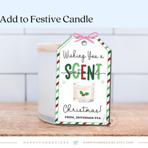 Wishing You a Scentsational Christmas Tag Printable, Cozy Christmas Tag ...