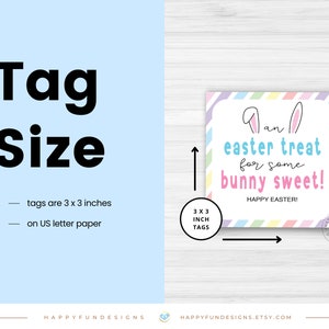 Easter Treat for Some Bunny Sweet Tag Printable, Editable Bunny Tag ...
