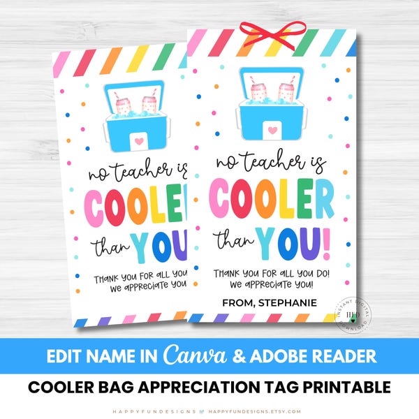 No Teacher Cooler Than You Tag - Etsy