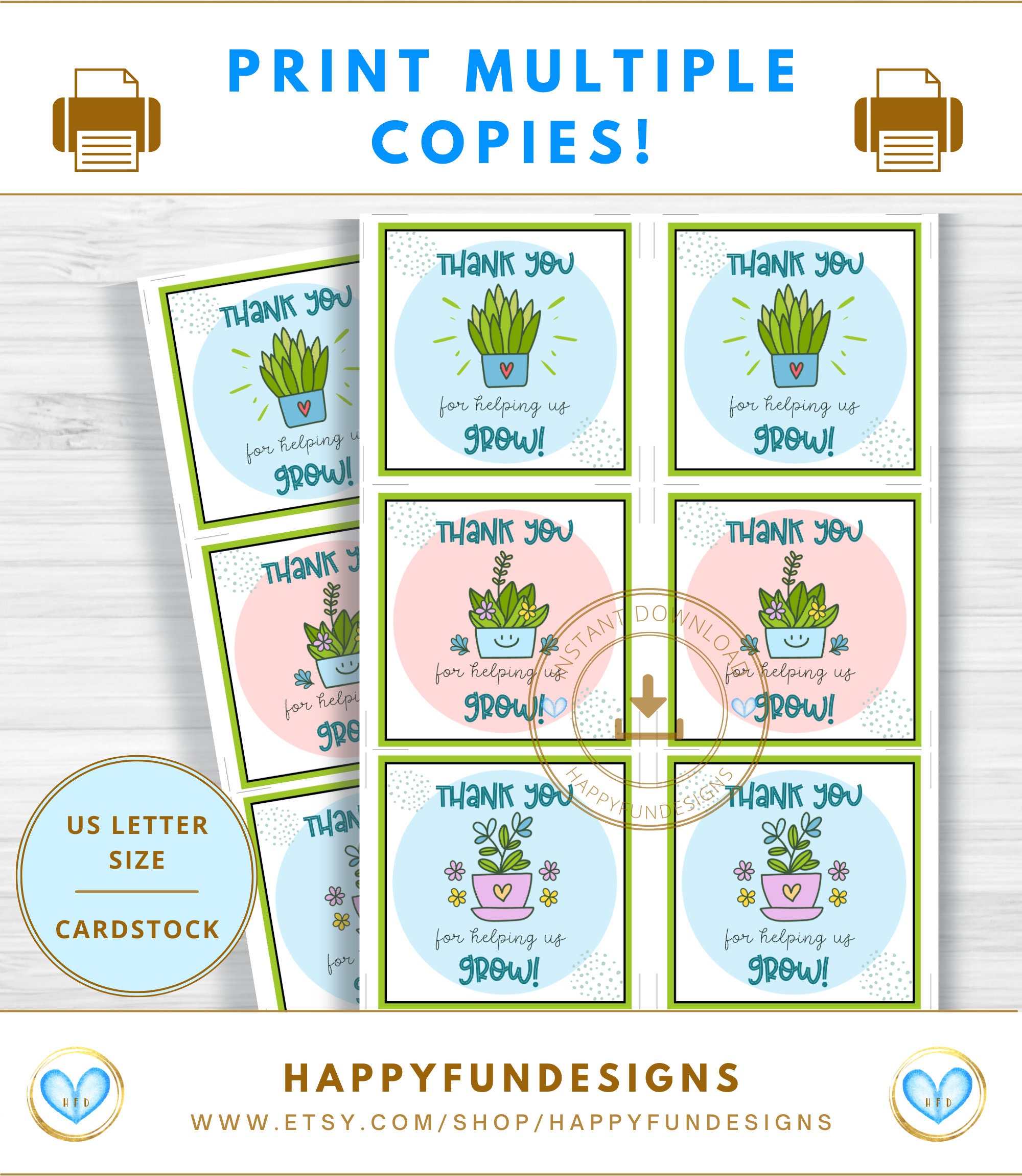 Teacher Appreciation Gift Tags Printable Thank You for | Etsy Canada