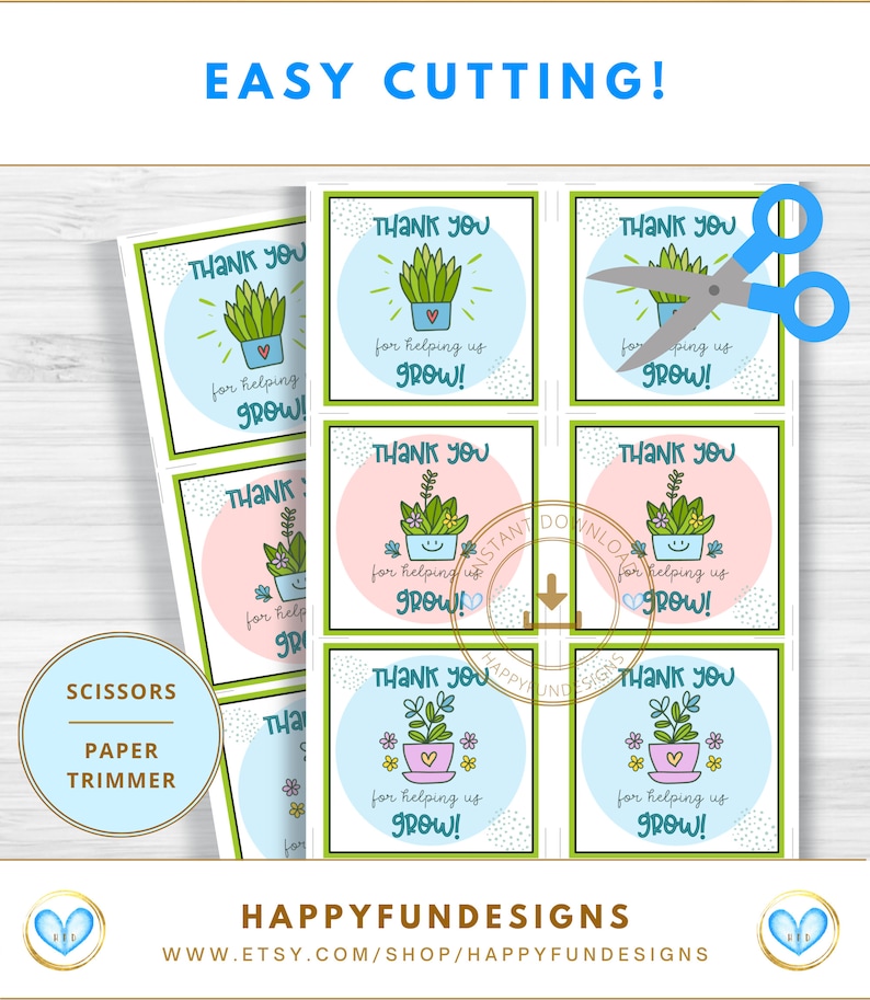 Teacher Appreciation Gift Tags Printable Thank You for - Etsy