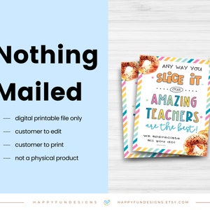 Editable Bagel Teacher Appreciation Printable, Any Way You Slice It ...