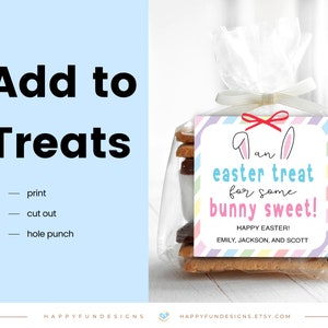 Easter Treat for Some Bunny Sweet Tag Printable, Editable Bunny Tag ...