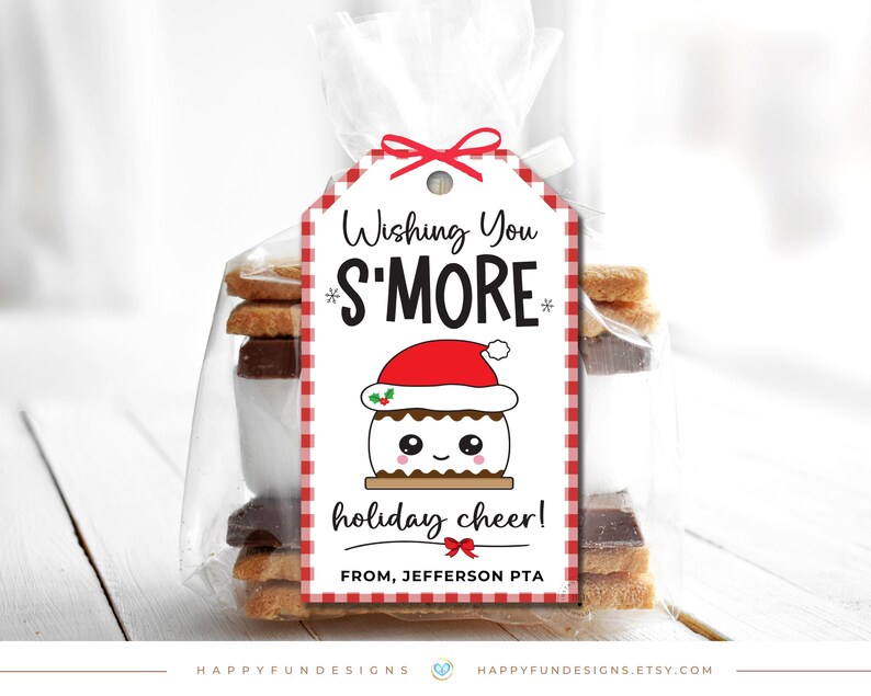 Christmas Smore Tag Printable, Wishing You Smore Holiday Cheer, Teacher ...