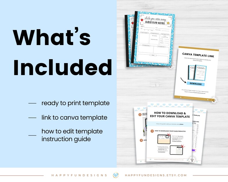 Substitute Teacher Note Template Editable, While You Were Away ...