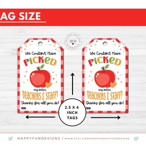 Apple Appreciation Tags Printable, Couldn't Have Picked a Better ...