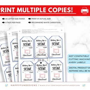 Wishing You a Scentsational Christmas Tags Printable, Teacher ...