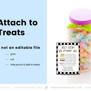 Jelly Bean Prayer Poem Tag Printable, Christian Easter Basket Filler ...