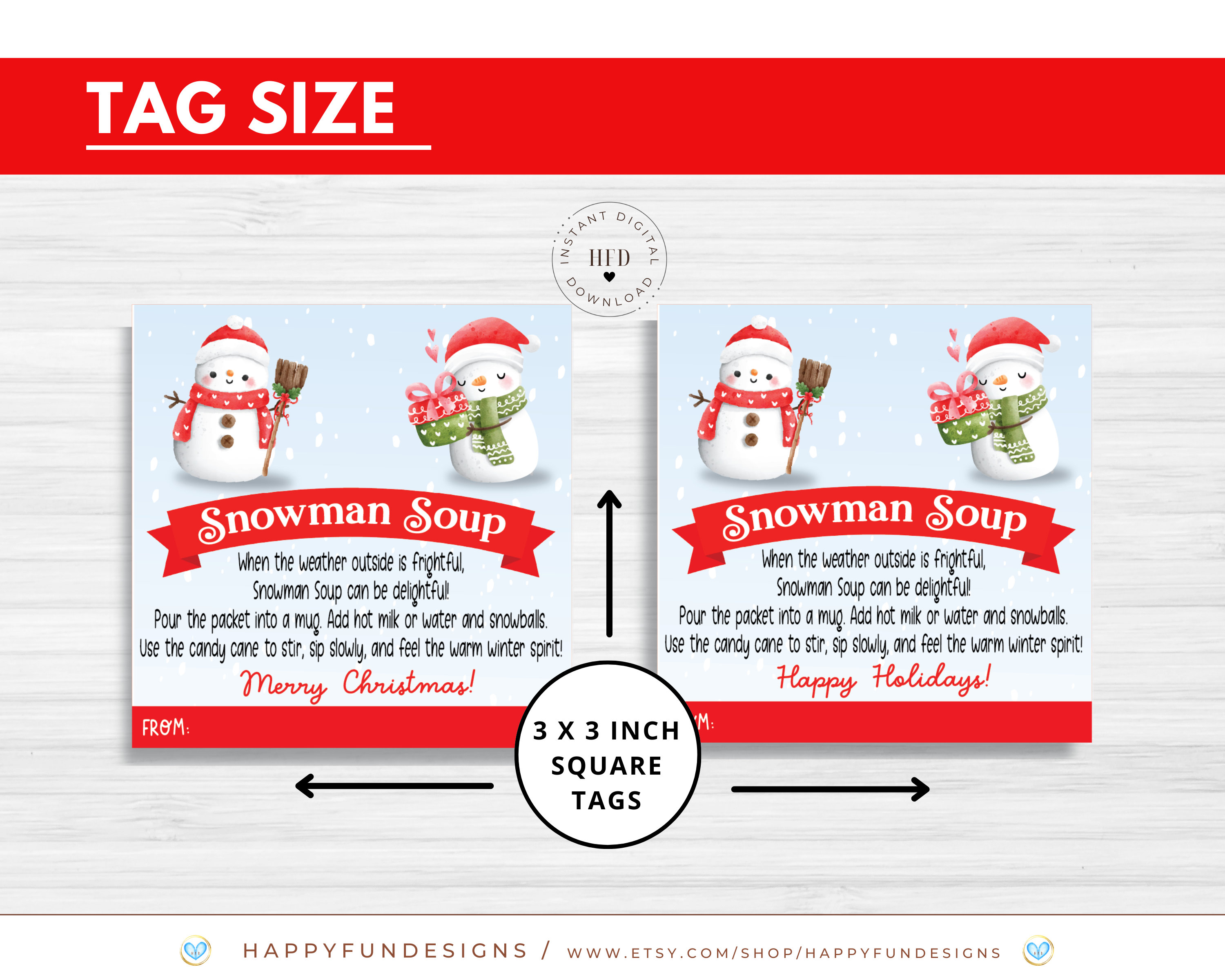 Snowman Soup Tag Printable Snowman Soup Topper Treat Bag - Etsy