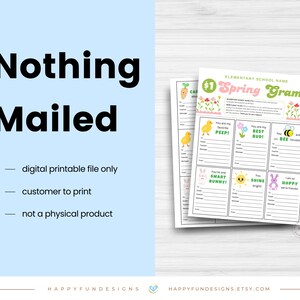 Spring Grams, PTA Easter School Fundraiser, School Candy Gram, School ...