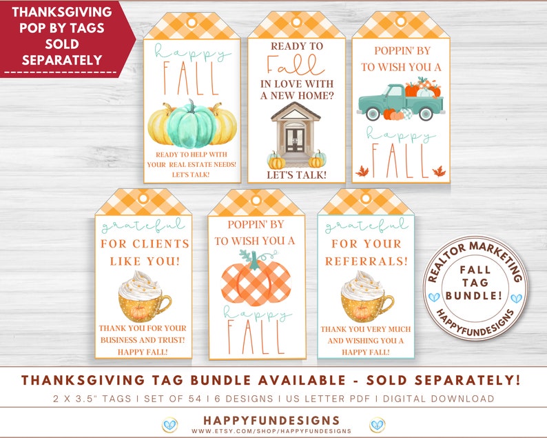 Fall Pop by Tag for Realtor Printable Realtor Closing Gift - Etsy