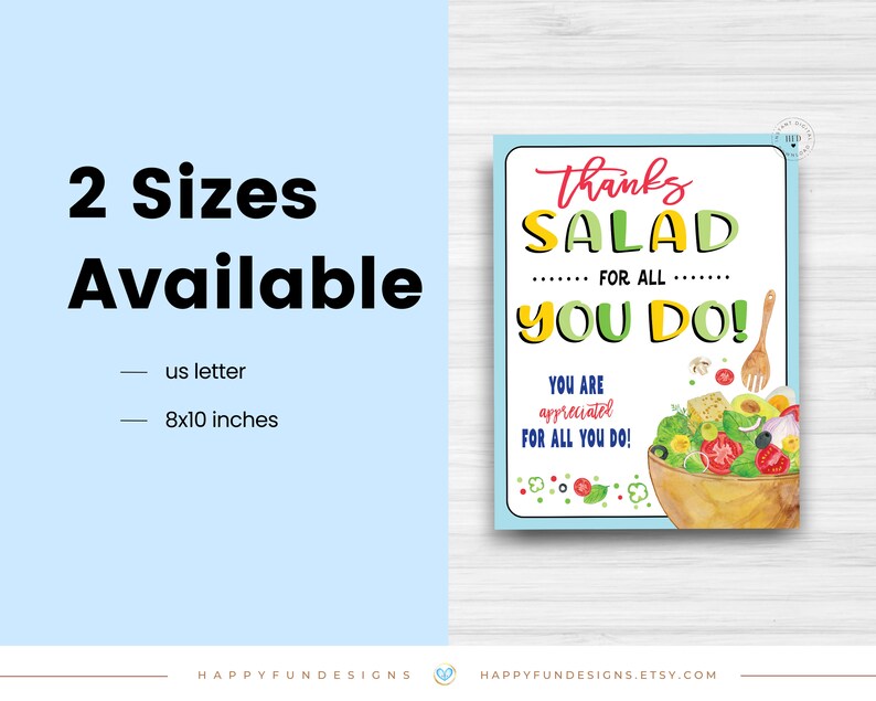 Editable Salad Bar for Teacher Appreciation Printable Salad ...