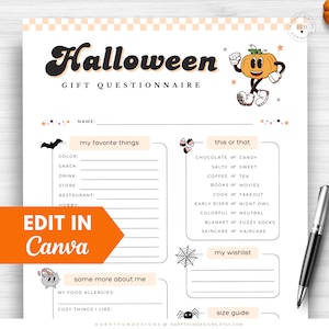 Editable Halloween Boo Buddy Questionnaire Printable, Youve Been Booed ...