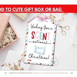 Wishing You a Scentsational Christmas Tags Printable, Cozy Christmas ...