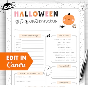 Editable Halloween Questionnaire Boo Buddies Printable Youve Been Booed ...