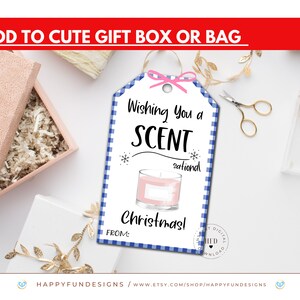 Wishing You a Scentsational Christmas Tags Printable, Teacher ...
