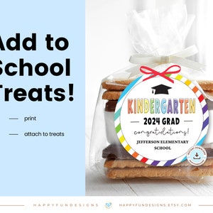 Kindergarten Grad Class Ring Candy Tag Printable, Kindergarten Grad ...