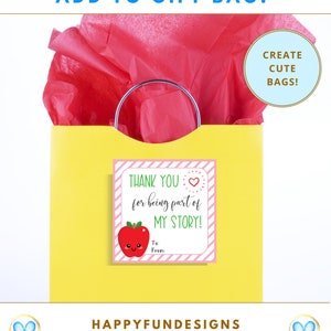 Teacher Appreciation Gift Tags Printable, Thank You for Being Part of ...