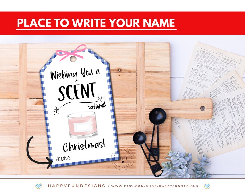 Wishing You a Scentsational Christmas Tags Printable, Teacher ...