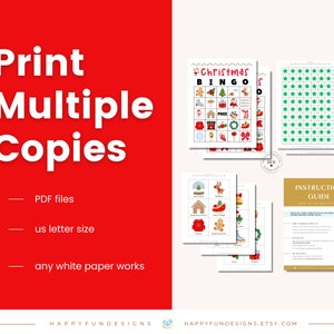 Christmas Classroom Bingo Game Printable, Christmas Eve Game, Xmas ...